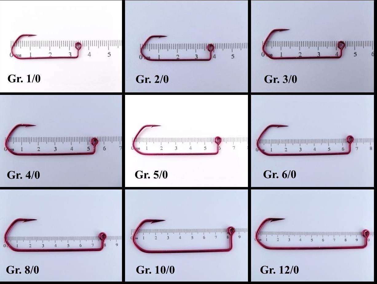 6/0-ás méretű jig horog 100db (VMC 5150) - Horgászsúly öntő Formák ...